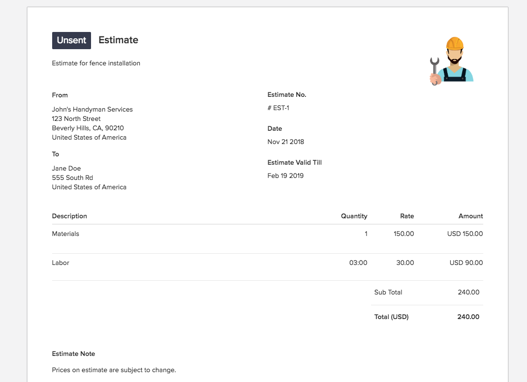 How To Create A Handyman Invoice Templates Examples 