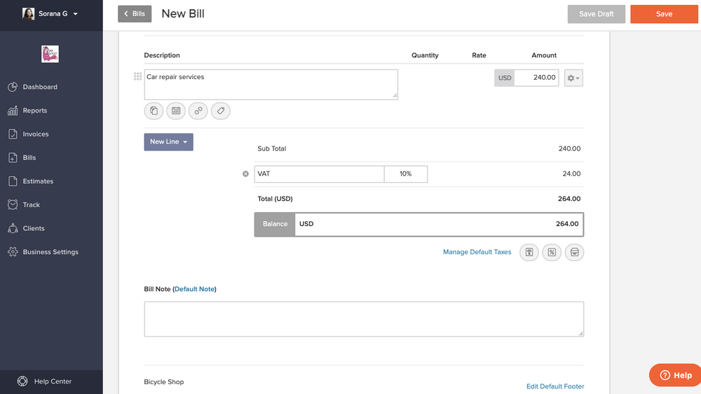 How to Create Bills with invoicely