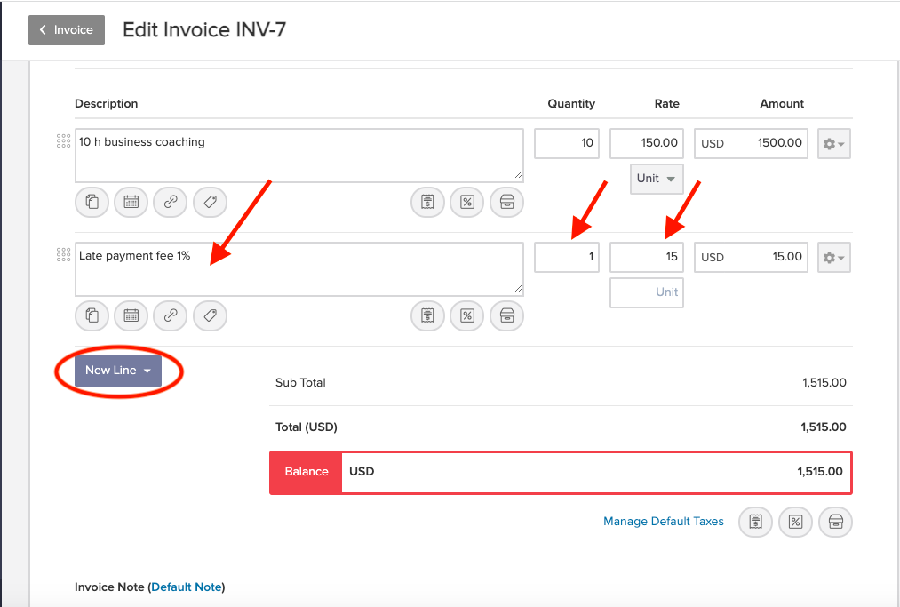 How to Add a Late Payment Fee to Your Invoice with invoicely