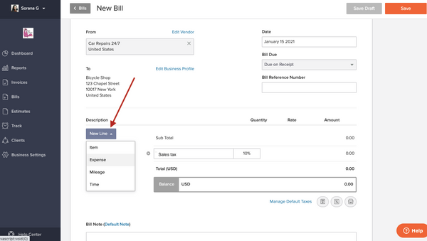 How to Create Bills with invoicely
