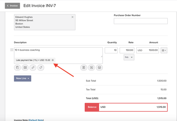 How to Add a Late Payment Fee to Your Invoice with invoicely